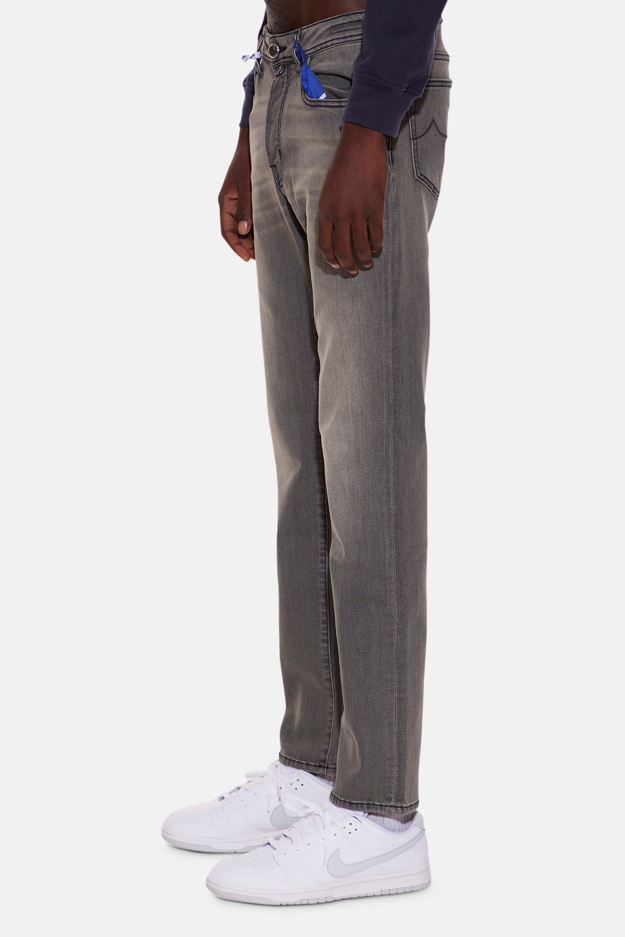 Bard Denim Light Grey w/ Cheetah Patch – blueandcream