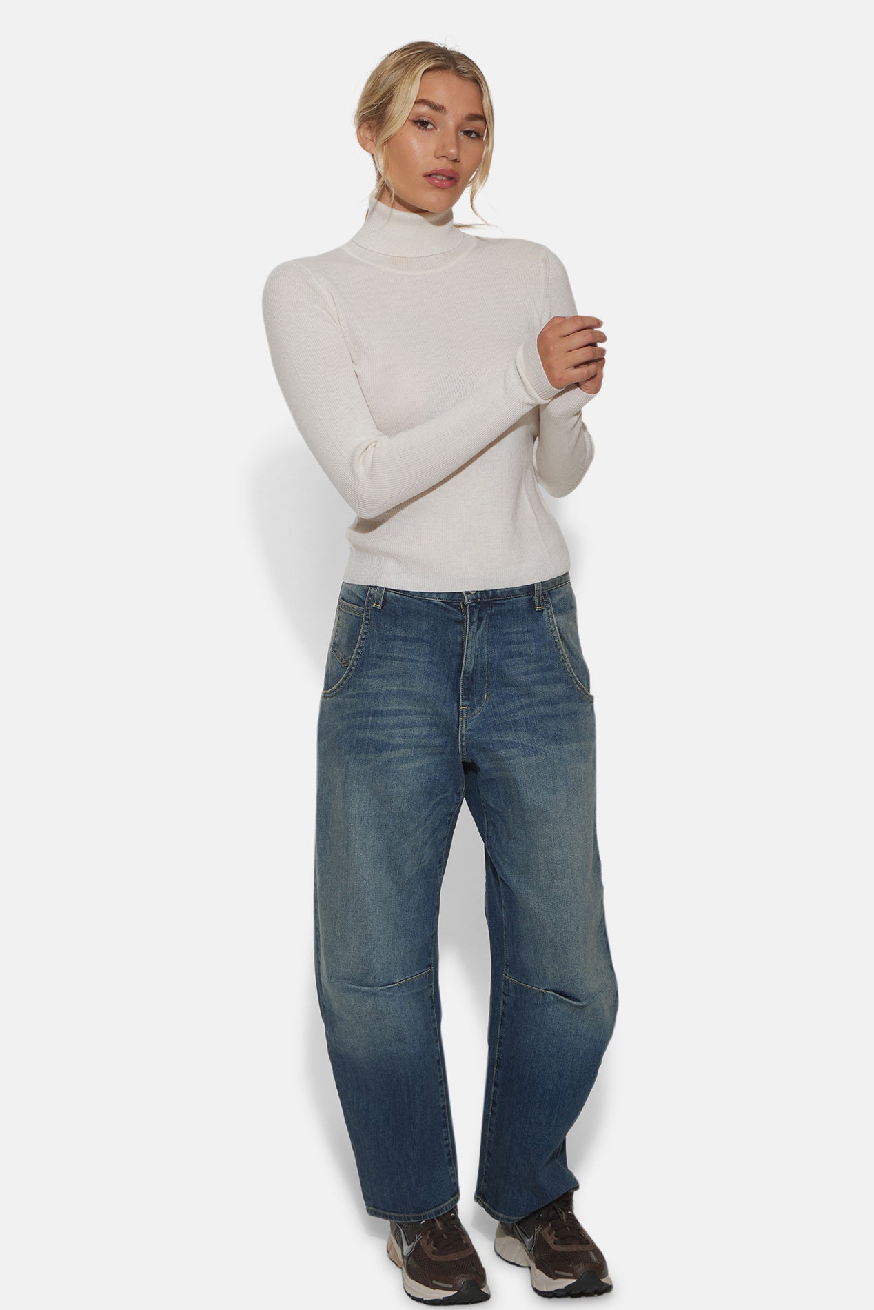 Nili Lotan Emerson Jean x Tile Club Eva Turtleneck Ivory – blueandcream