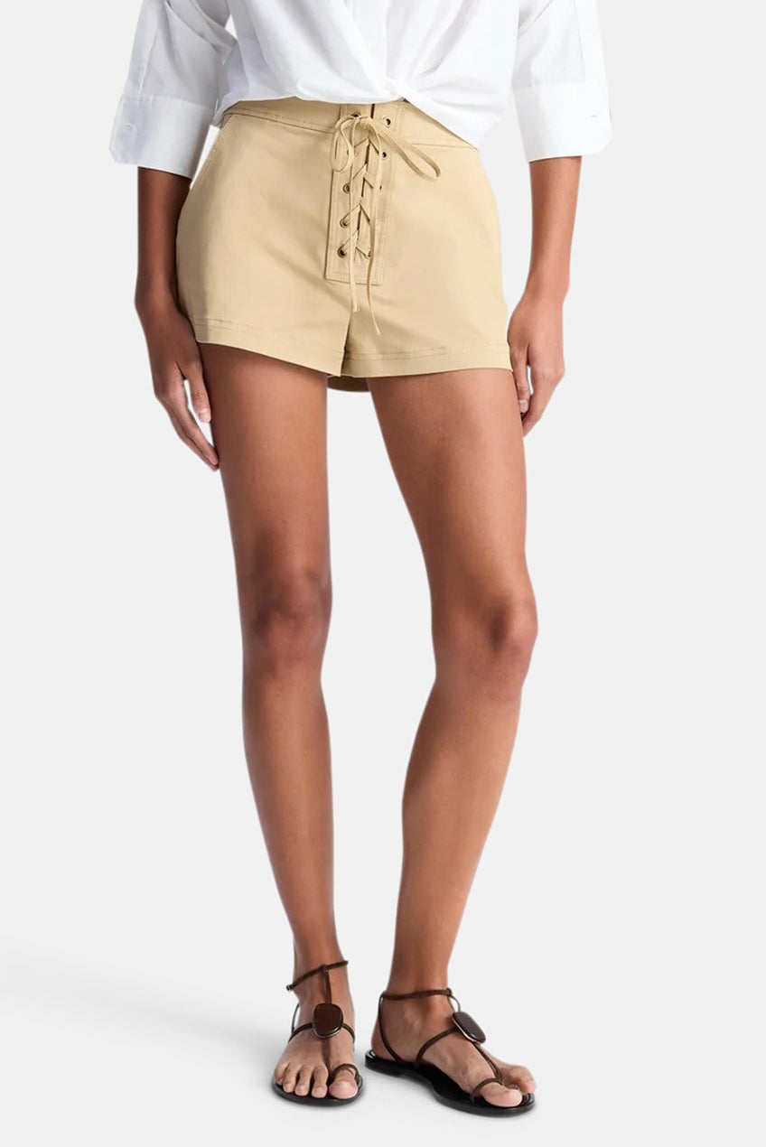 Leon Lace Up Short Desert Beige – blueandcream