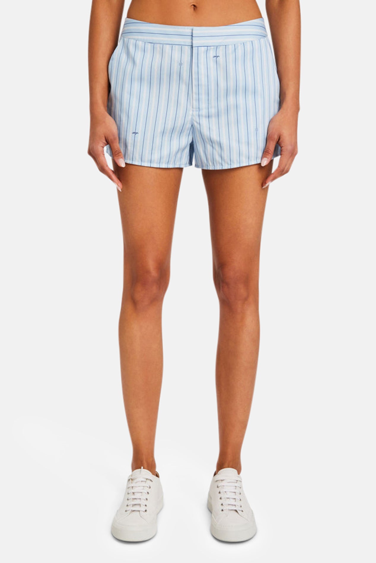 SER.O.YA Lillian Short Powder Blue Stripe – blueandcream