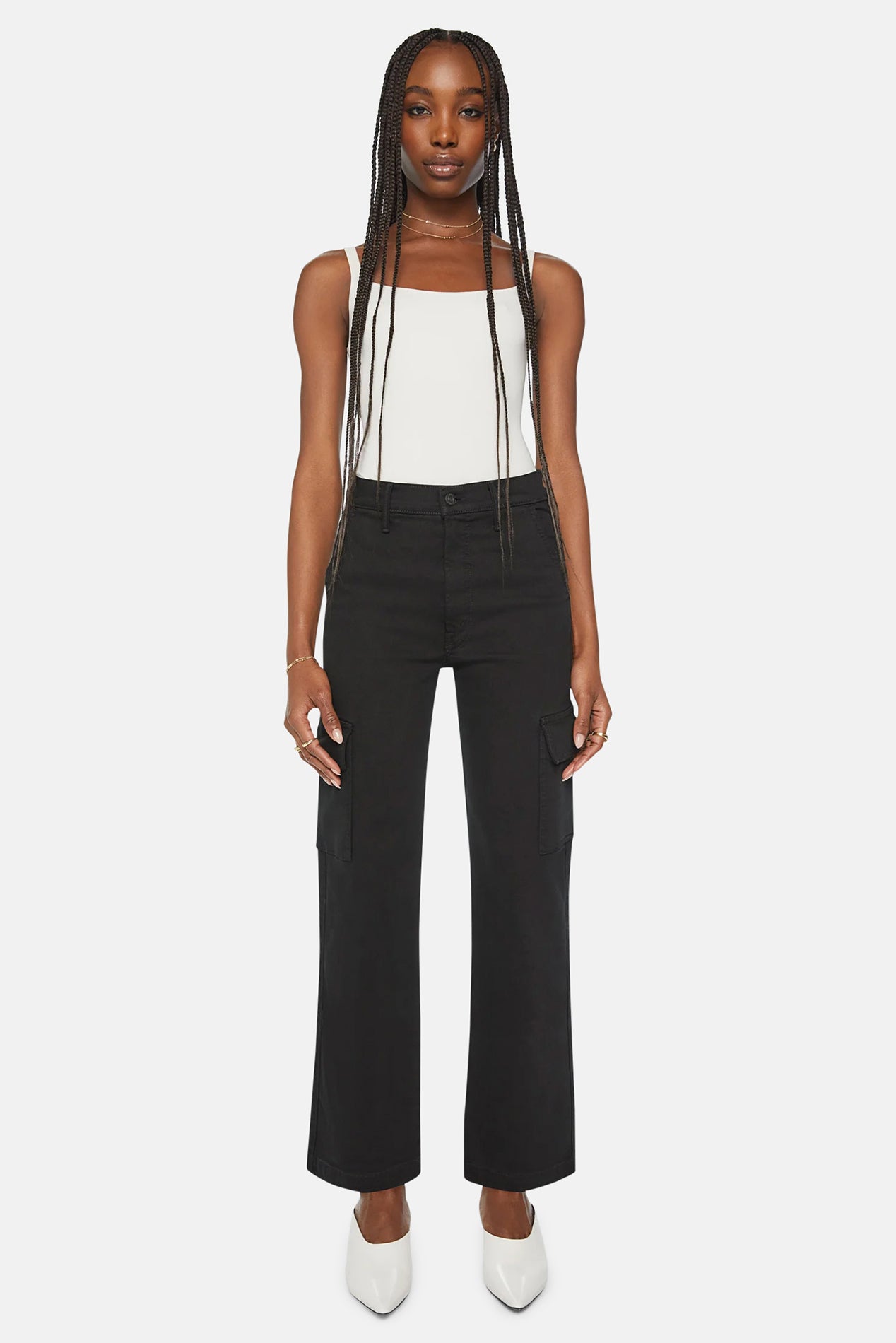 MOTHER Straight Up Rambler Cargo Skim Pitch – blueandcream