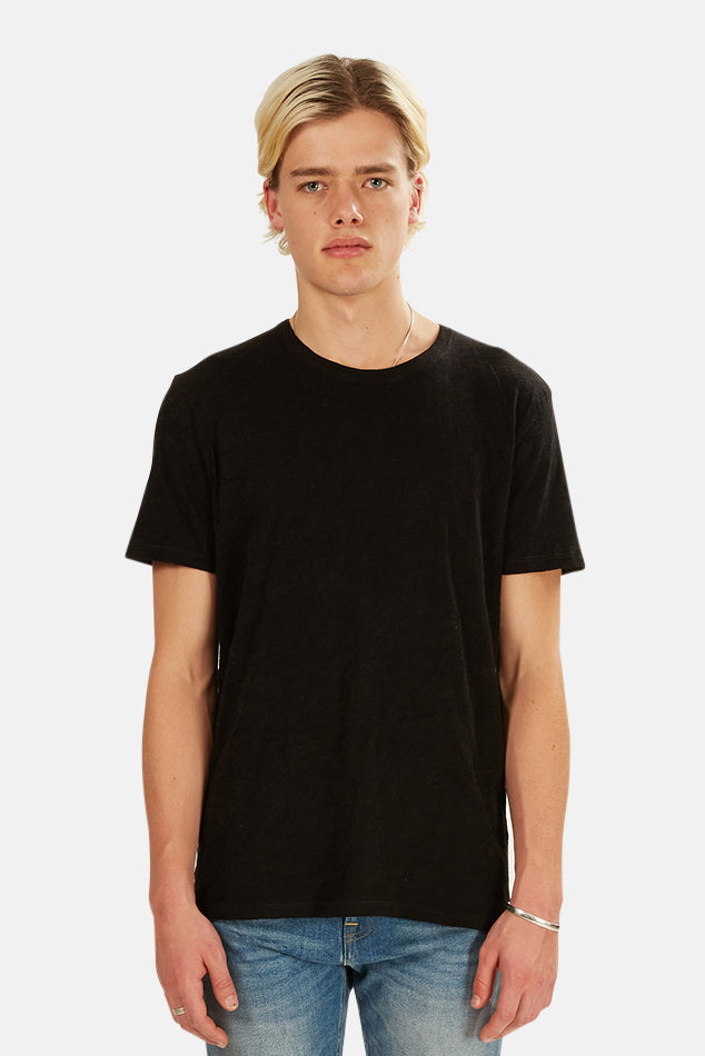 Black ATM Slub Crew Tee – blueandcream