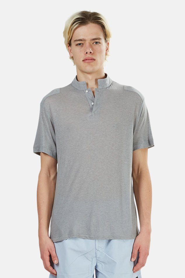 66 Pop Collar Polo Grey – blueandcream
