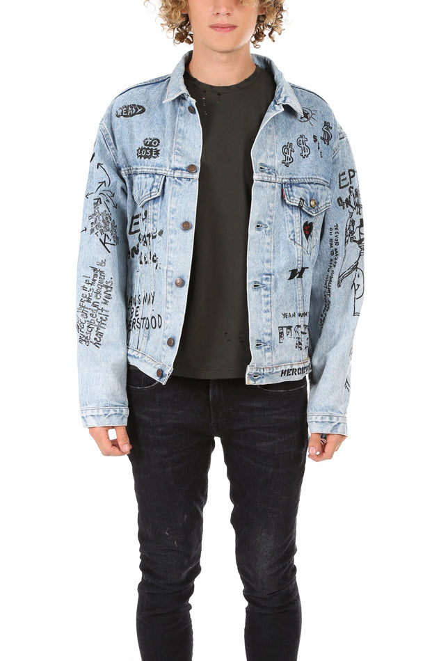 Repurposed Denim Trucker Jacket Indigo – blueandcream