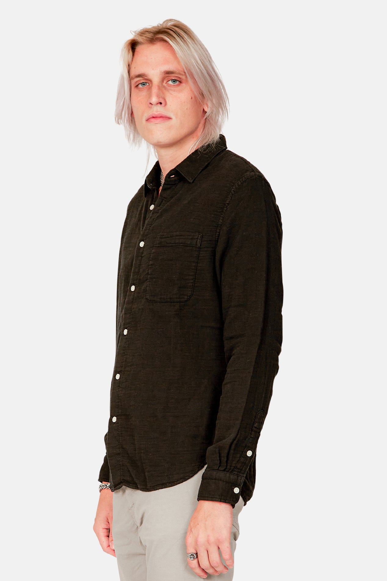 Ripper Waffle Shirt Black – blueandcream